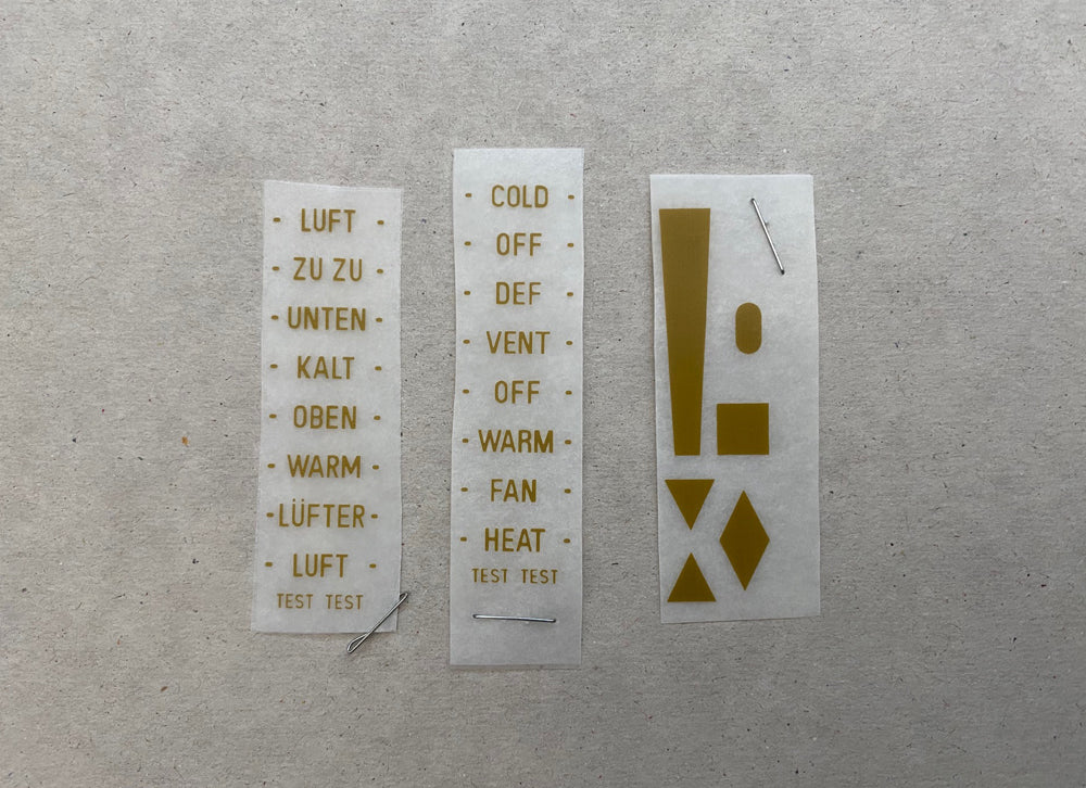 E9 BMW Center Console Letter Kit (Gold) – MoFaraz