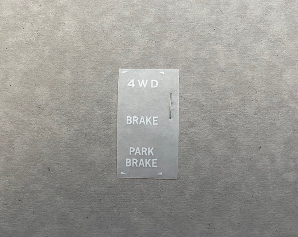 'Park Brake' 4WD Indicator Decal Kit (40 series) – MoFaraz